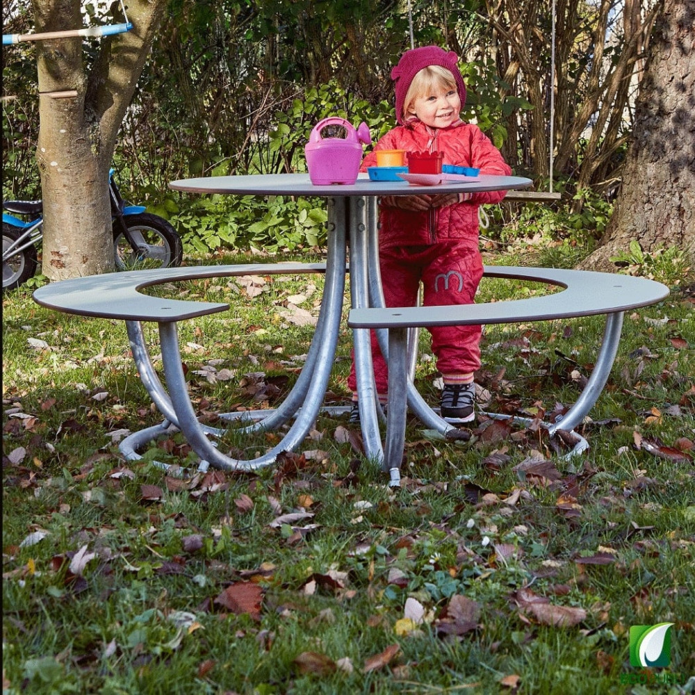 Mesa Redonda Squid Azul. Ecopubli.